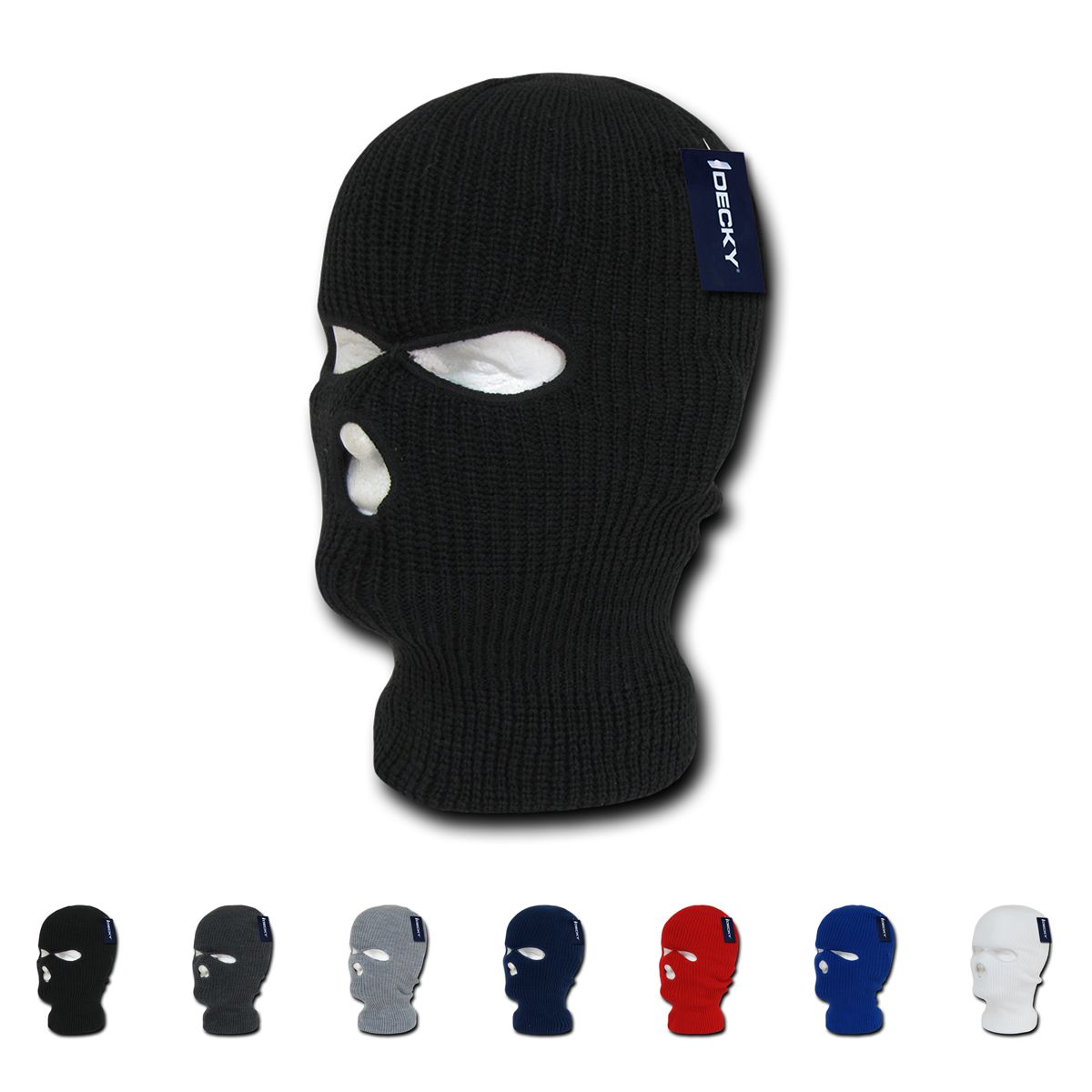Decky 970 Ski Mask 3-Hole Face Mask Balaclava - Blank – Star Hats and ...