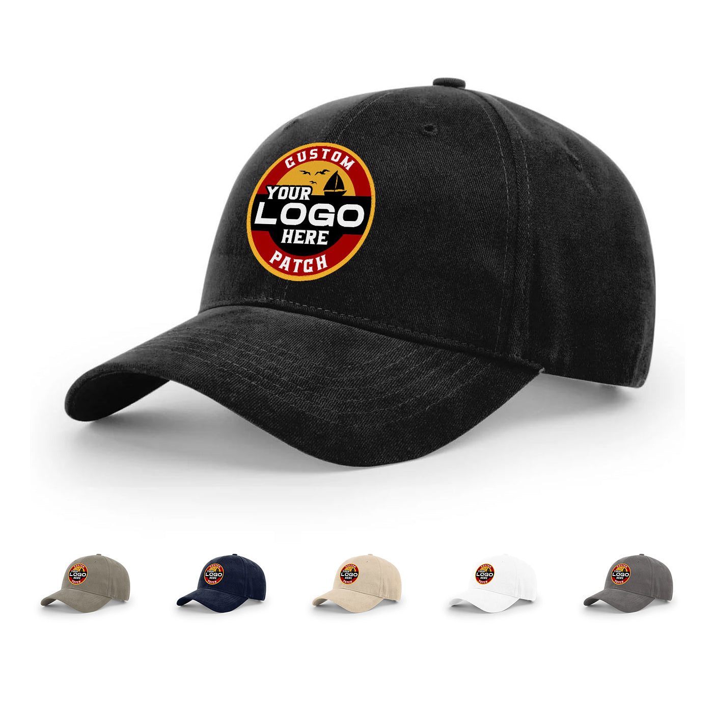 Custom Patch Richardson 203 Brushed Chino Cap – Star Hats and Embroidery