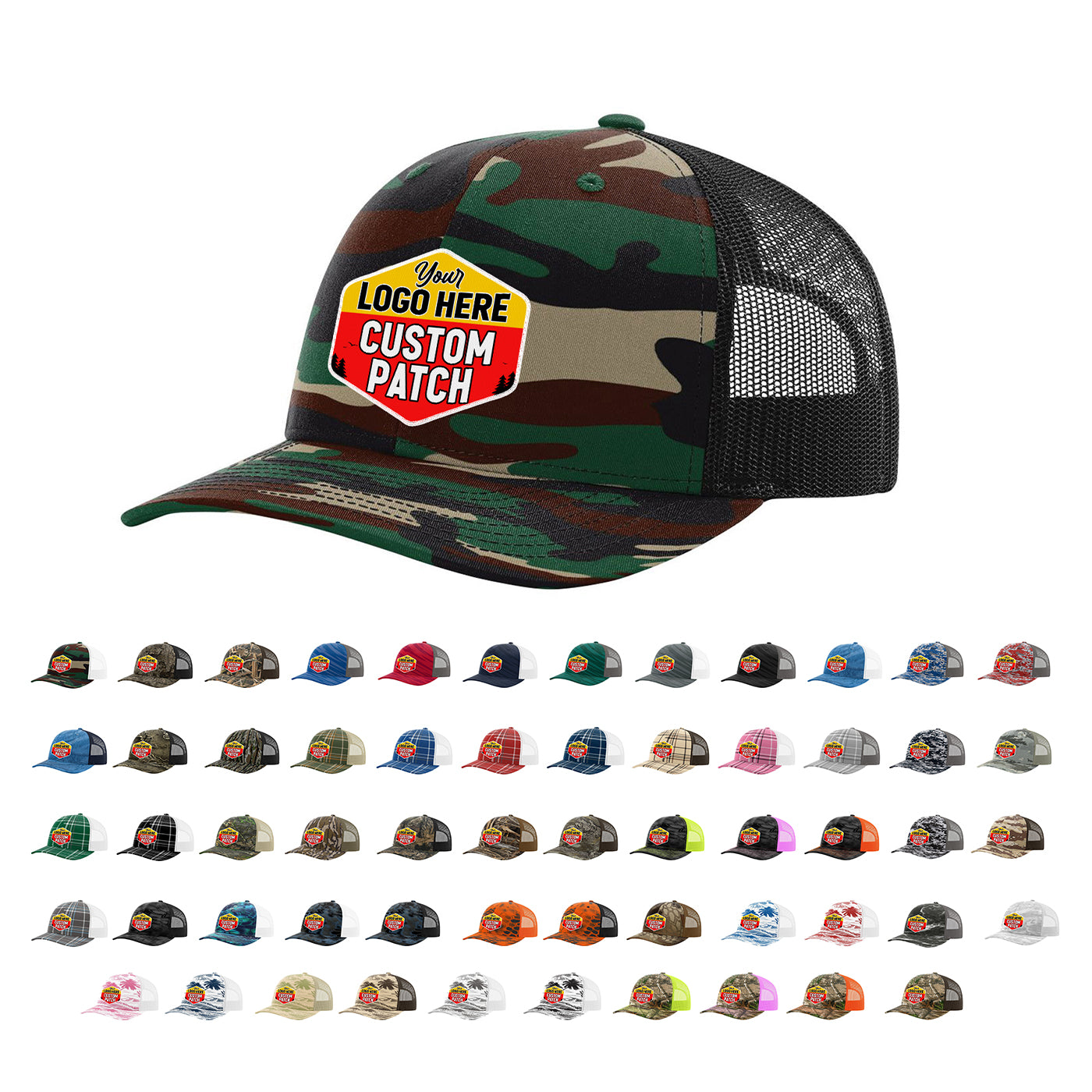 Richardson® 112P Printed Trucker Hat Wholesale Snapback Cap – Star Hats ...
