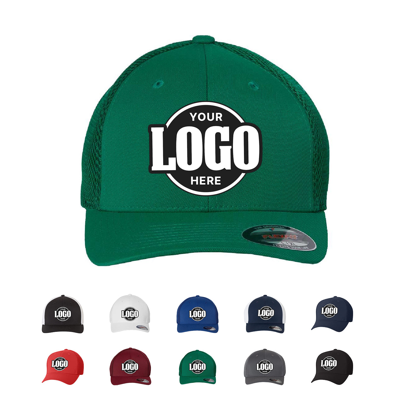 Custom Embroidered Flexfit 6533 Ultrafiber Mesh Cap – Star Hats and ...