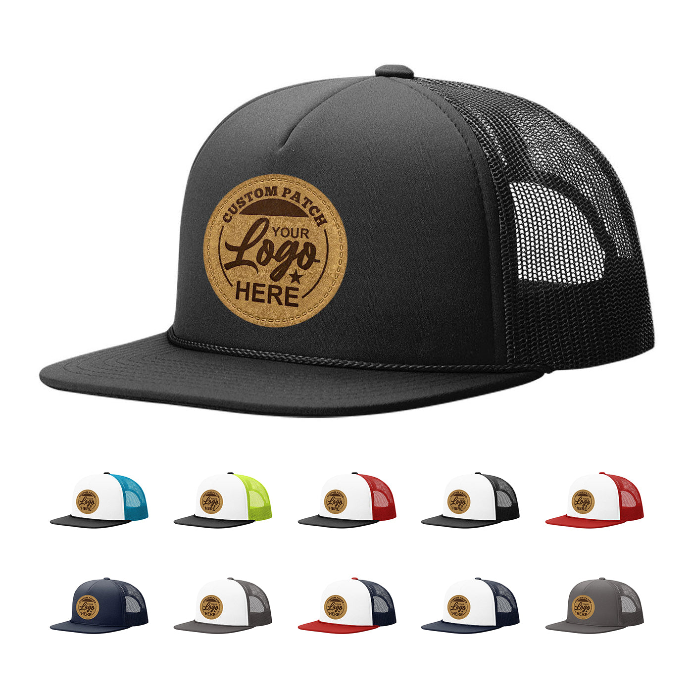 Custom Embroidered Richardson 113 Foamie Trucker Hat, Flat Bill Foam T ...