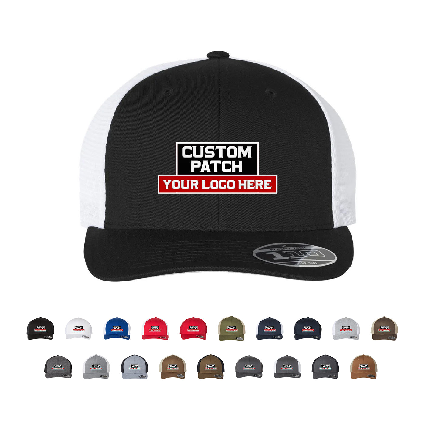 Custom Patch Flexfit 110M - 110 Mesh Back Cap Trucker Hat – Star Hats ...