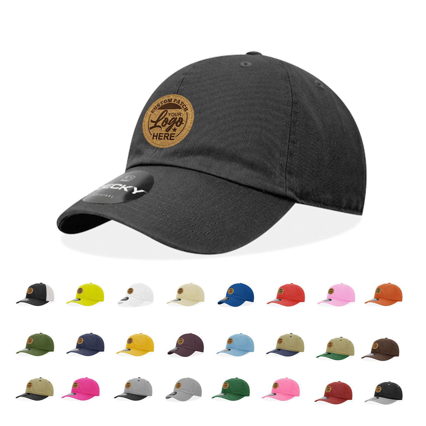 Custom Patch Decky 205 - Classic Low Profile, Relaxed Cotton Dad Hat ...