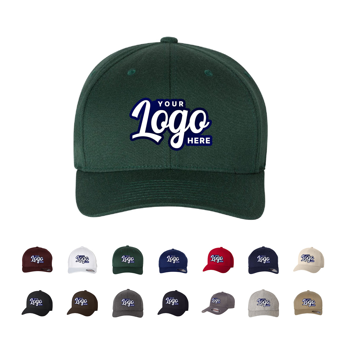 Custom Embroidered Flexfit 6477 Wool-Blend Cap – Star Hats and Embroidery
