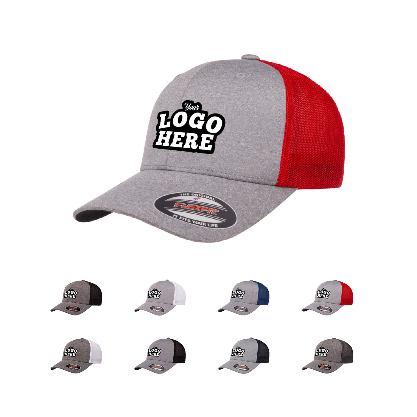 Custom Embroidered Flexfit 6311 - Flexfit Melange Trucker Hat – Star ...
