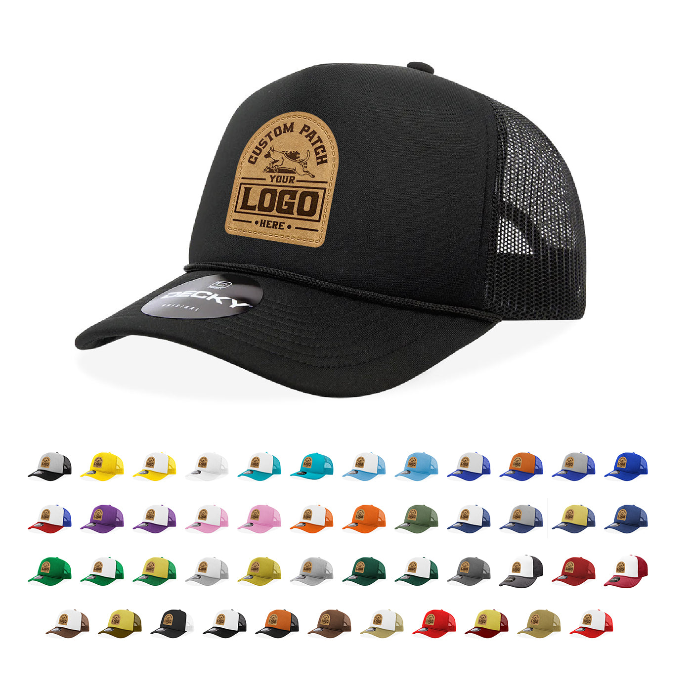 Custom Patch Decky 6025 Mid Profile, 5 Panel Foam Trucker Hat – Star ...