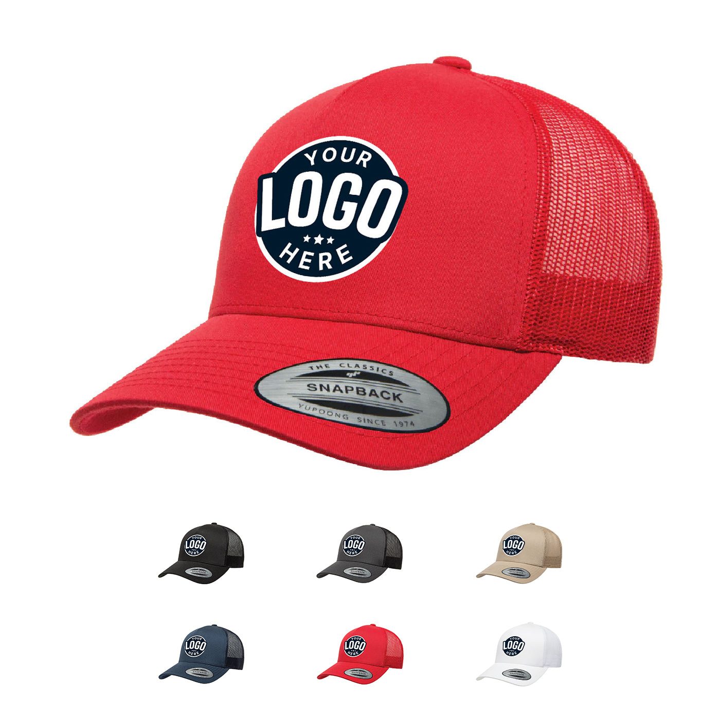 Custom Embroidered Yupoong 6506 5-Panel Retro Trucker Hat, Mesh Back ...