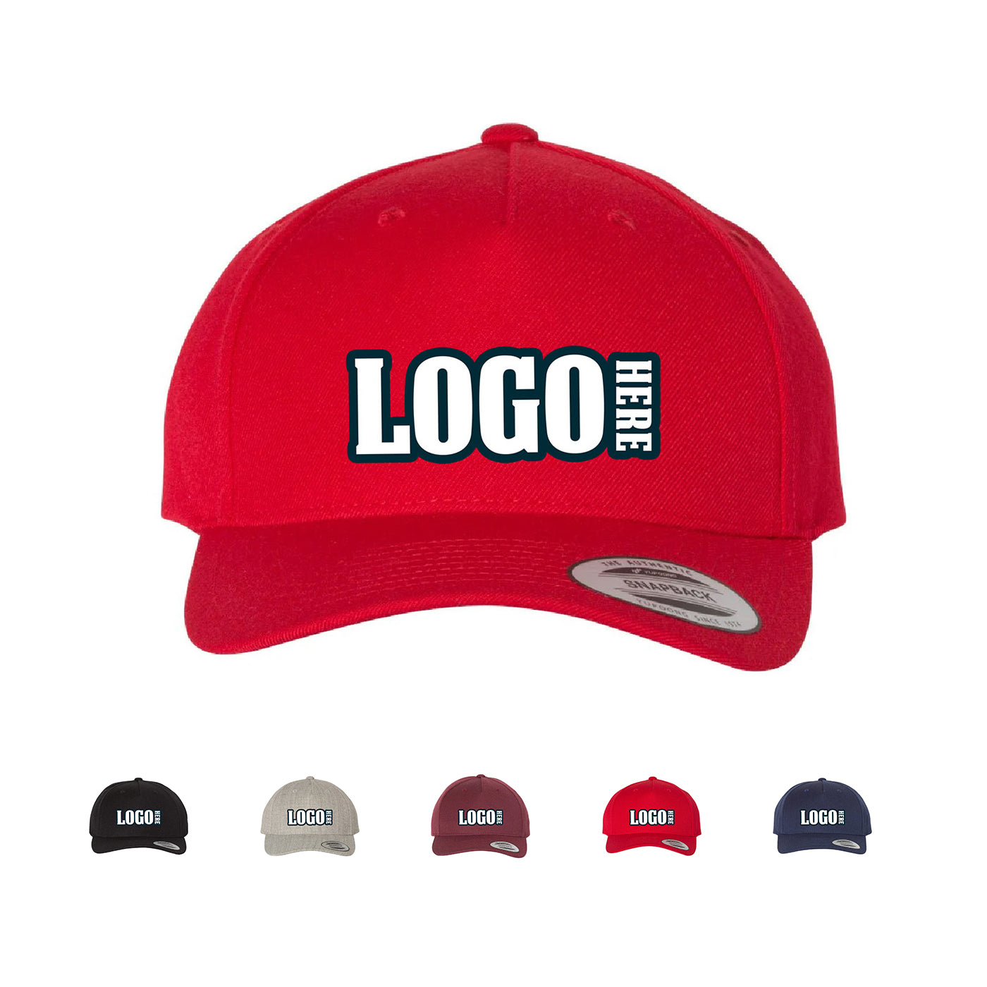Custom Embroidered Yupoong 5789M 5-Panel, Premium Wool Blend Cap, YP C ...