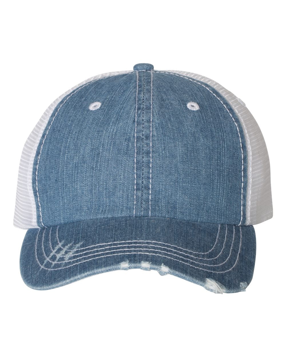 Mega Cap 6990B Herringbone Contrast Stitch Trucker Cap – Star Hats and ...