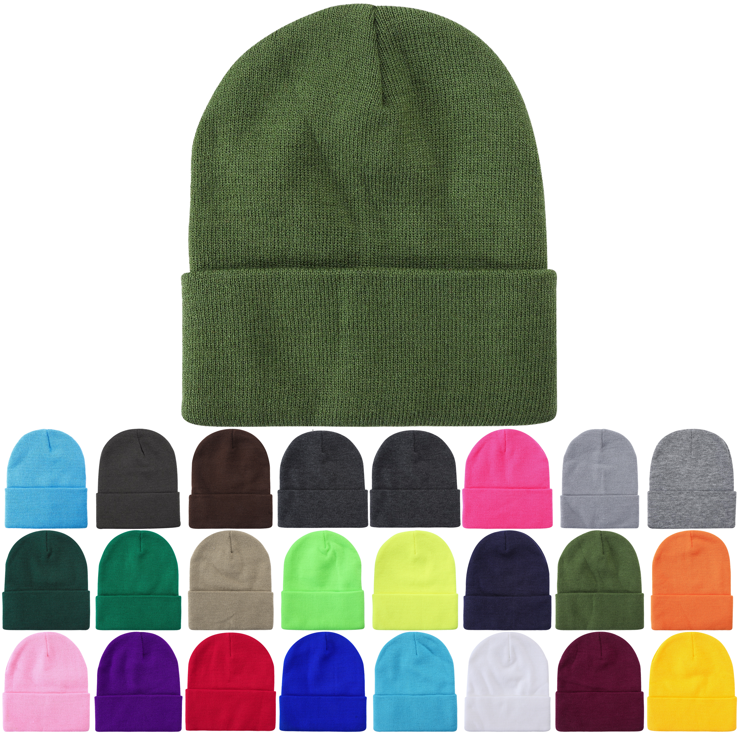 Unbranded Long Knit Beanie, Blank Knit Cap – Star Hats and Embroidery