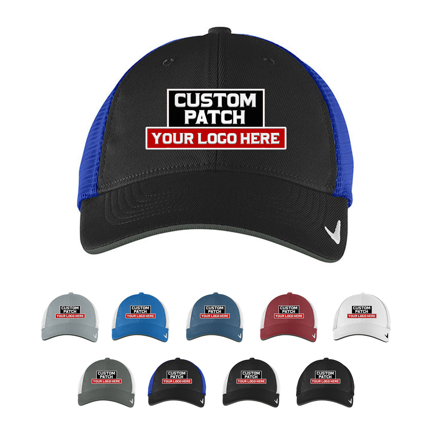 Custom Patch Nike NKFB6448 Stretch-to-Fit Mesh Back Cap – Star Hats and ...