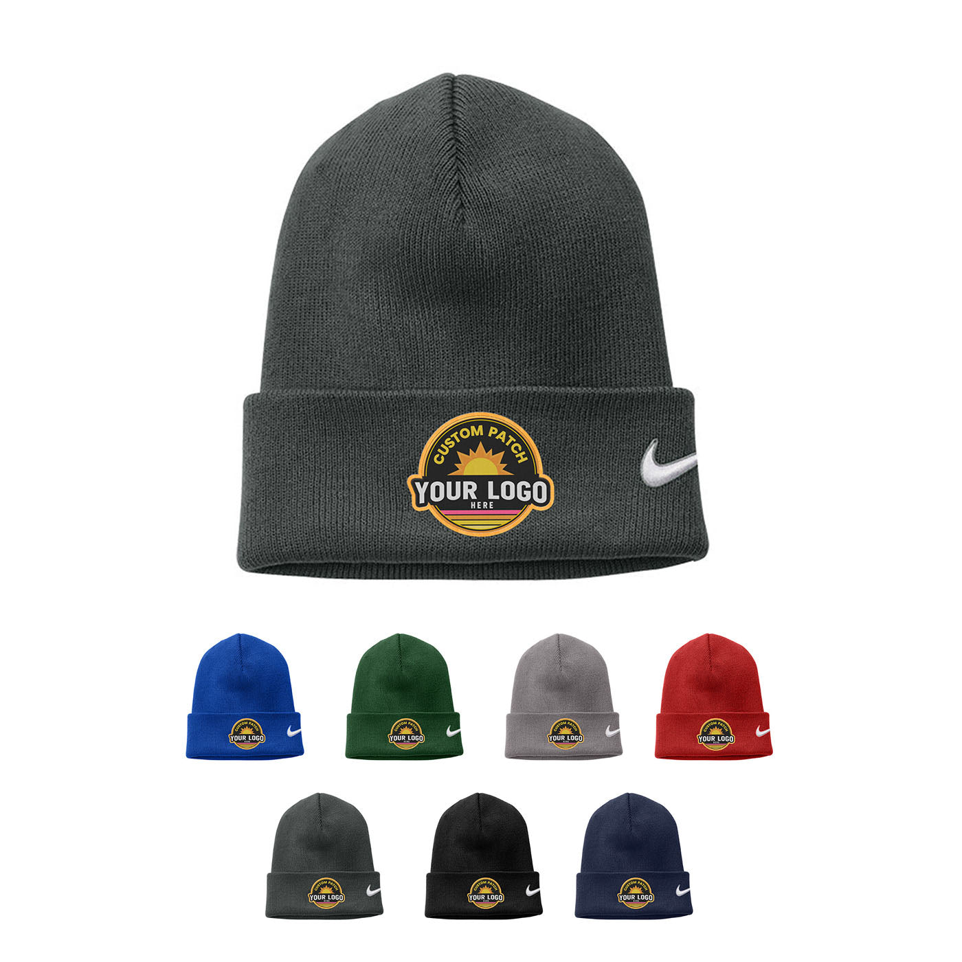Custom Patch Nike NKFB6539 Team Cuffed Beanie – Star Hats and Embroidery