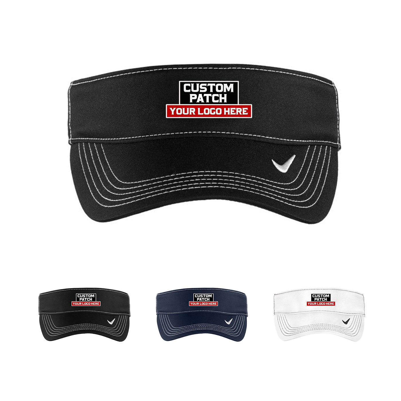 Custom Patch Nike 429466 Dri-Fit Swoosh Visor – Star Hats and Embroidery