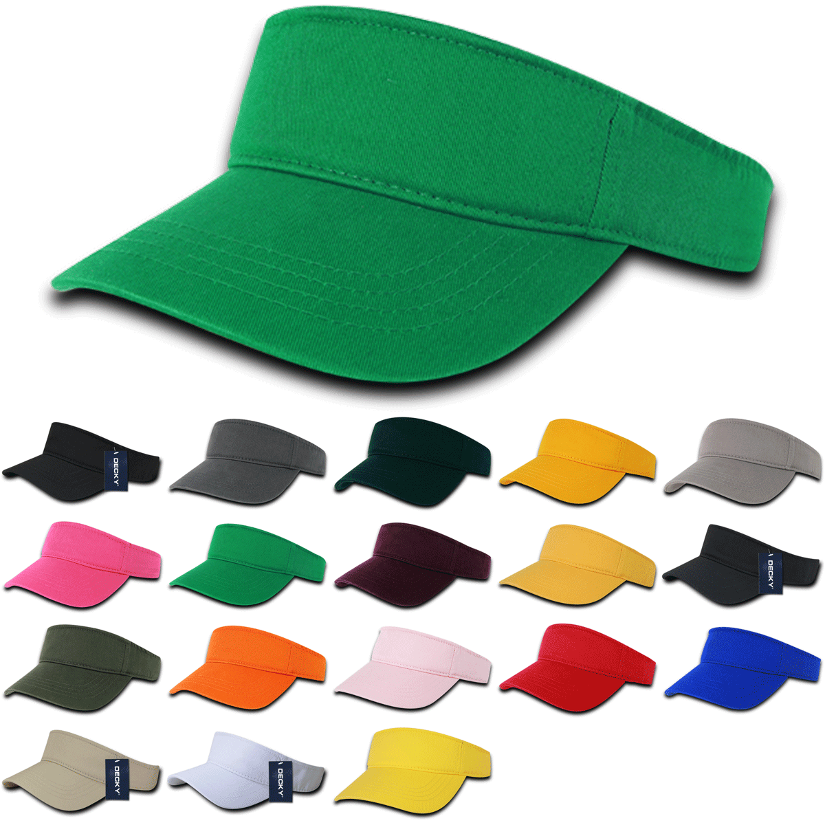 Custom Embroidered Decky 962 - Polo Visor, Sun Visor – Star Hats and ...